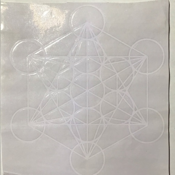 Other | 7 Metatrons Cube Vinyl Sticker White | Poshmark